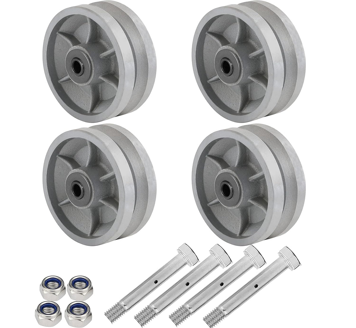 4"x 1.5" V-Groove Wheel - cast Iron Wheel,Capacity up to 600 Lb. Use ...