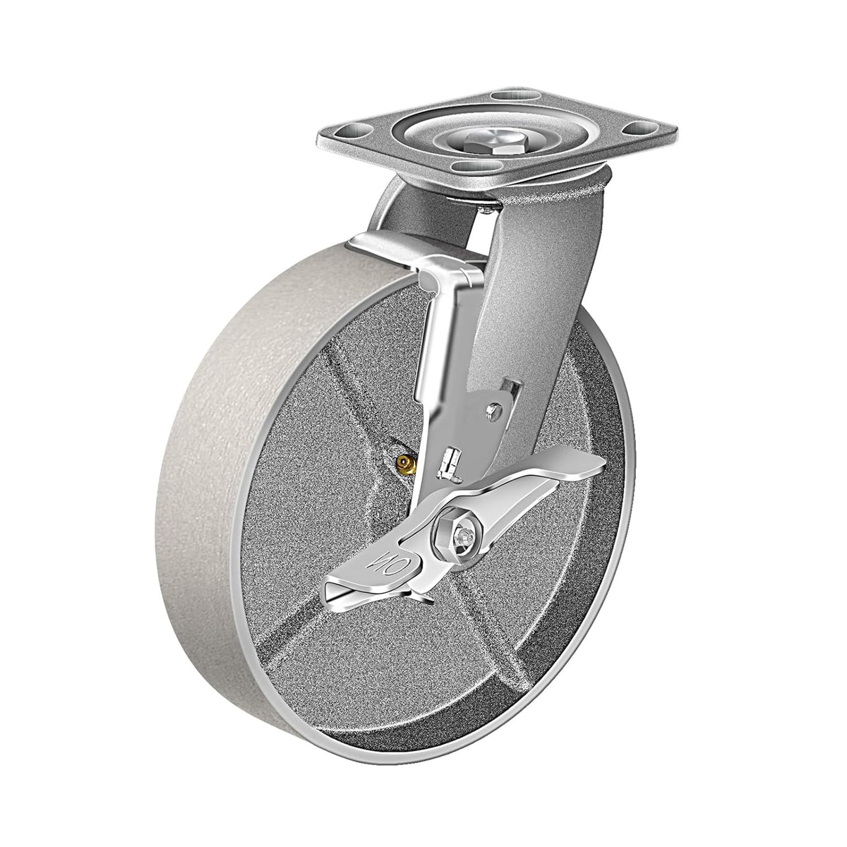 4"x2" Industrial Casters- Heavy Duty casters,Cast Iron Wheel,Steel ...